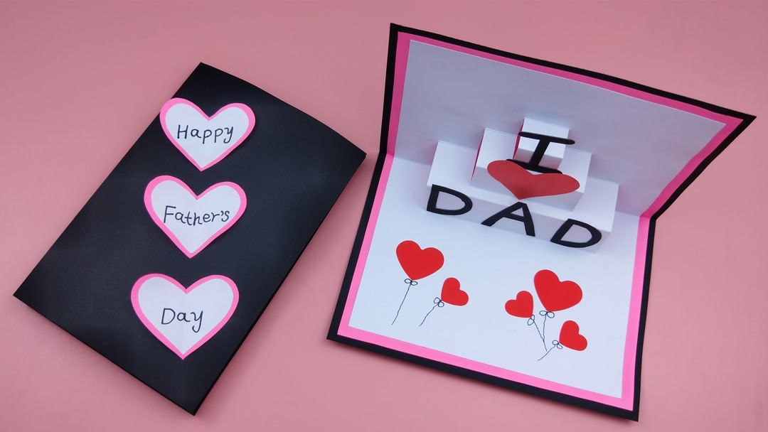 自制漂亮的父亲节贺卡,满满的幸福送给爸爸,手工折纸DIY教程