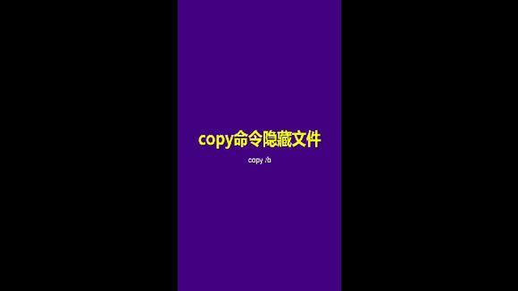 copy命令隐藏文件, 伪装文件