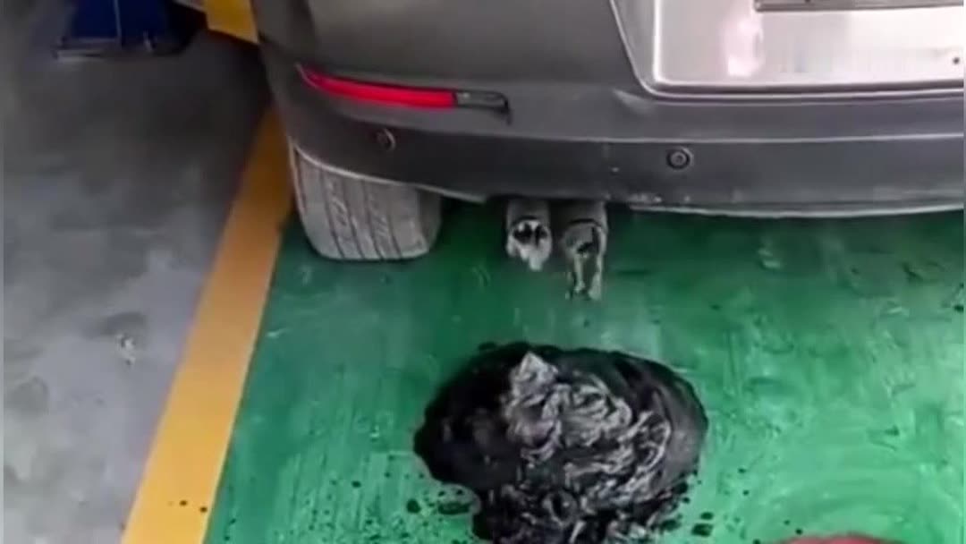 汽车这是怎么了,排气管吐出黑色油泥!