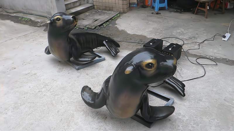 仿生机器人动物雕塑仿真海豹模型