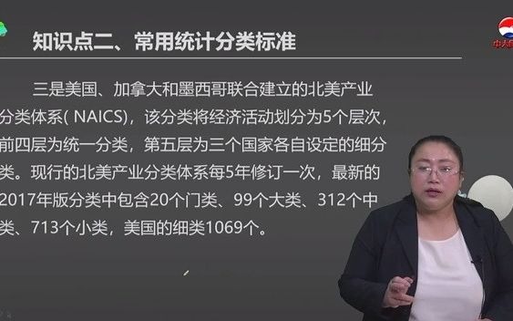 第二章 第二节 统计分类标准(2)(2021年中级统计师)