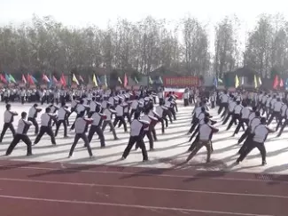 2012年赣榆县塔山中学运动会(5)——开幕式之九年级表演武术操