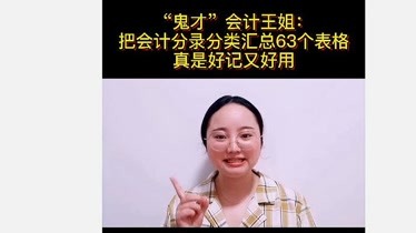 鬼才会计王姐,把会计分录分类汇总63个表格,真是好记又好用!