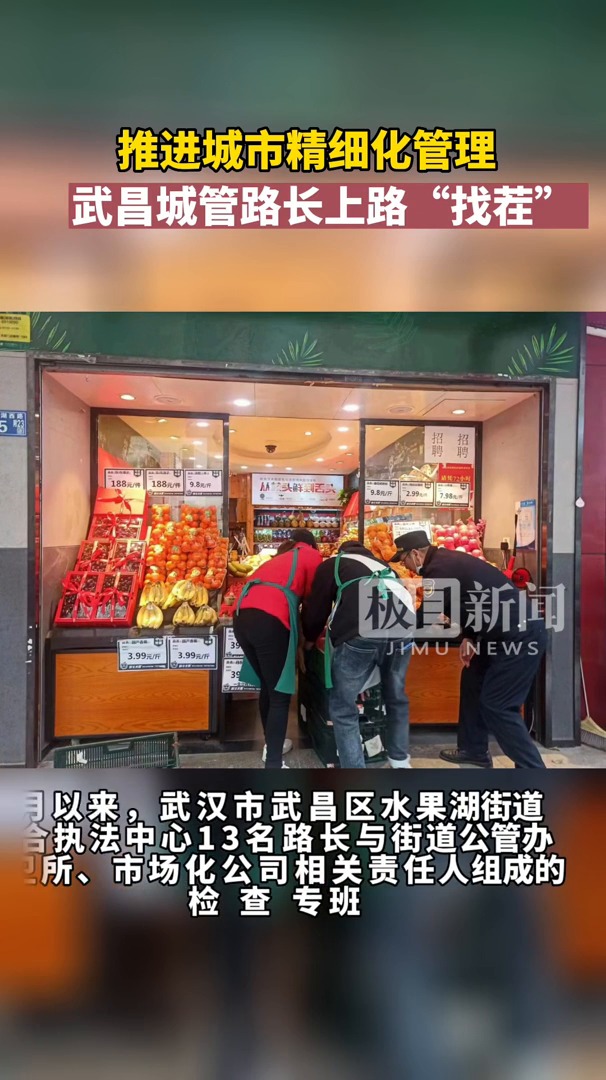 推进城市精细化管理,武昌城管路长上路"找茬"