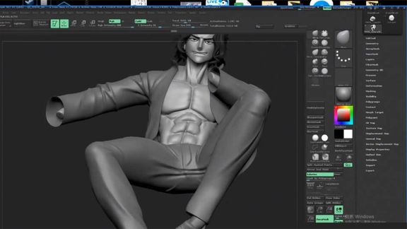 3Dmax,zbrush教程:游戏建模火拳艾斯手办模型入门到精通七