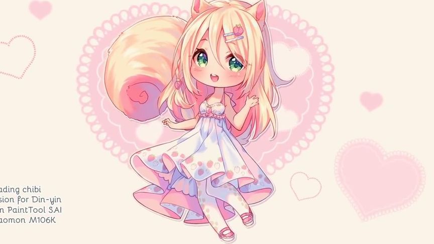 插画大神用SAI绘制一个超萌的Q版妹子!不仅造型可爱上色也很漂亮