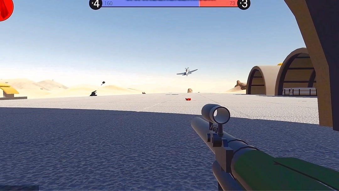 战地模拟器:在军事基地使用高射炮,打击敌方轰炸机!