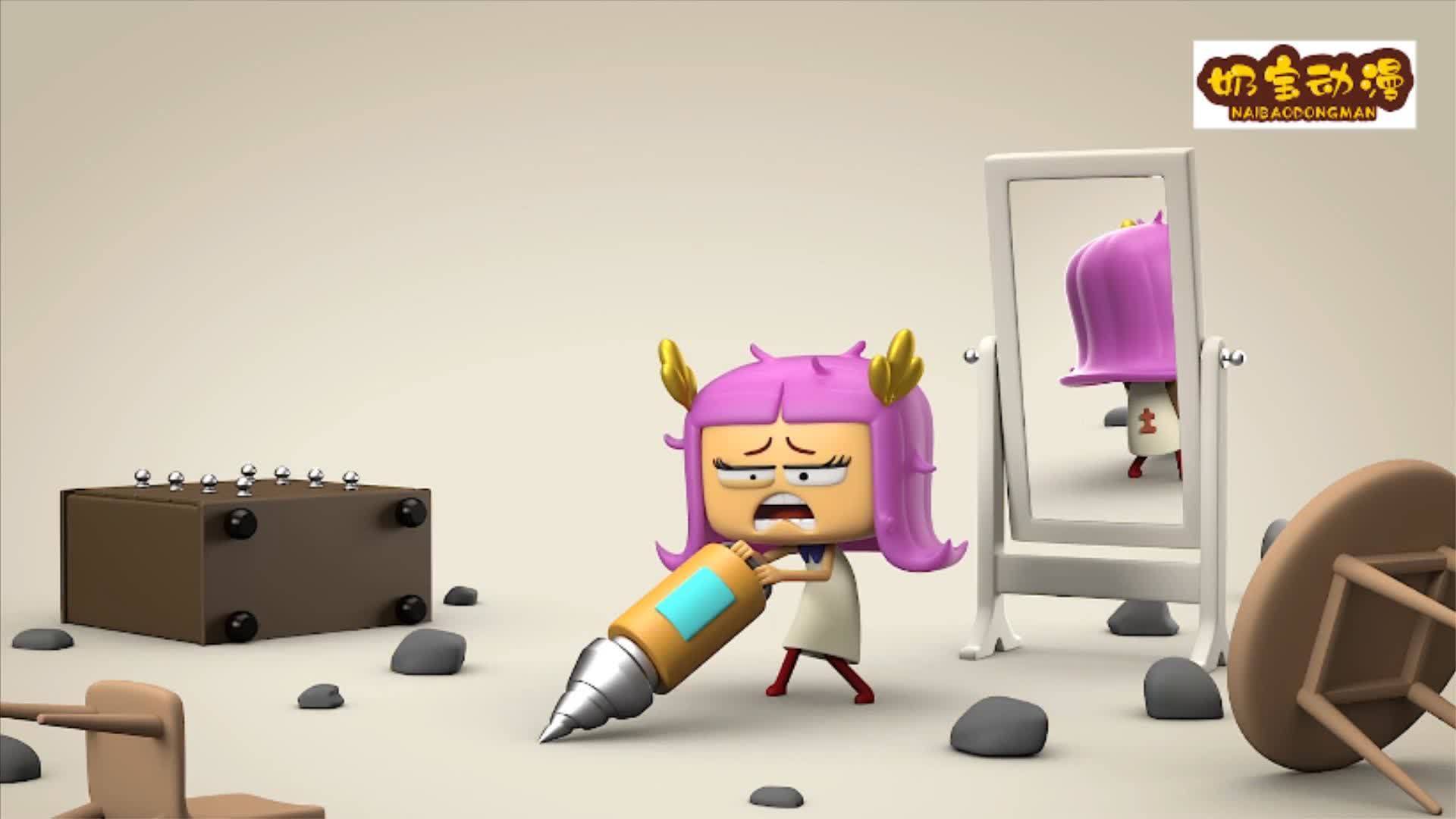 动漫:小美玩拼图,竟把自己家都拆了,这是为什么呢