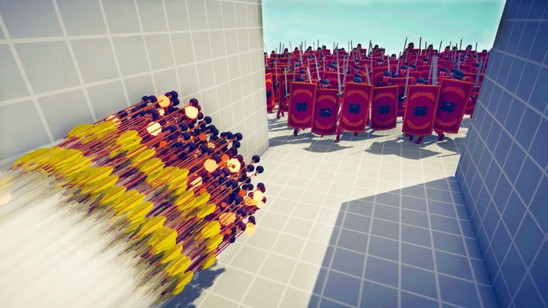 全面战争模拟器:100古罗马士兵VS所有【神之兵种】