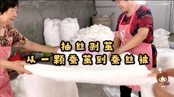 剥茧抽丝,真正的蚕丝被怎么做出来的?实拍大型江南乡村制作现场