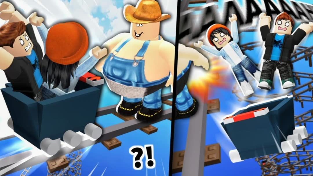 阿火解说roblox虚拟世界:过山车模拟器,坐在上面人就飞上天了