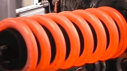 实拍弹簧生产全过程, 这么大尺寸的弹簧还是第一次见!