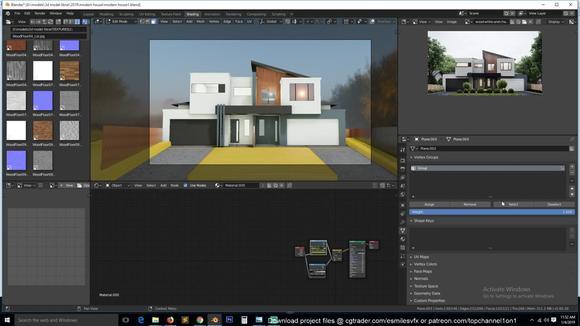 blender-2.8-建模技巧-现代化房子 Archiviz教程第6部分