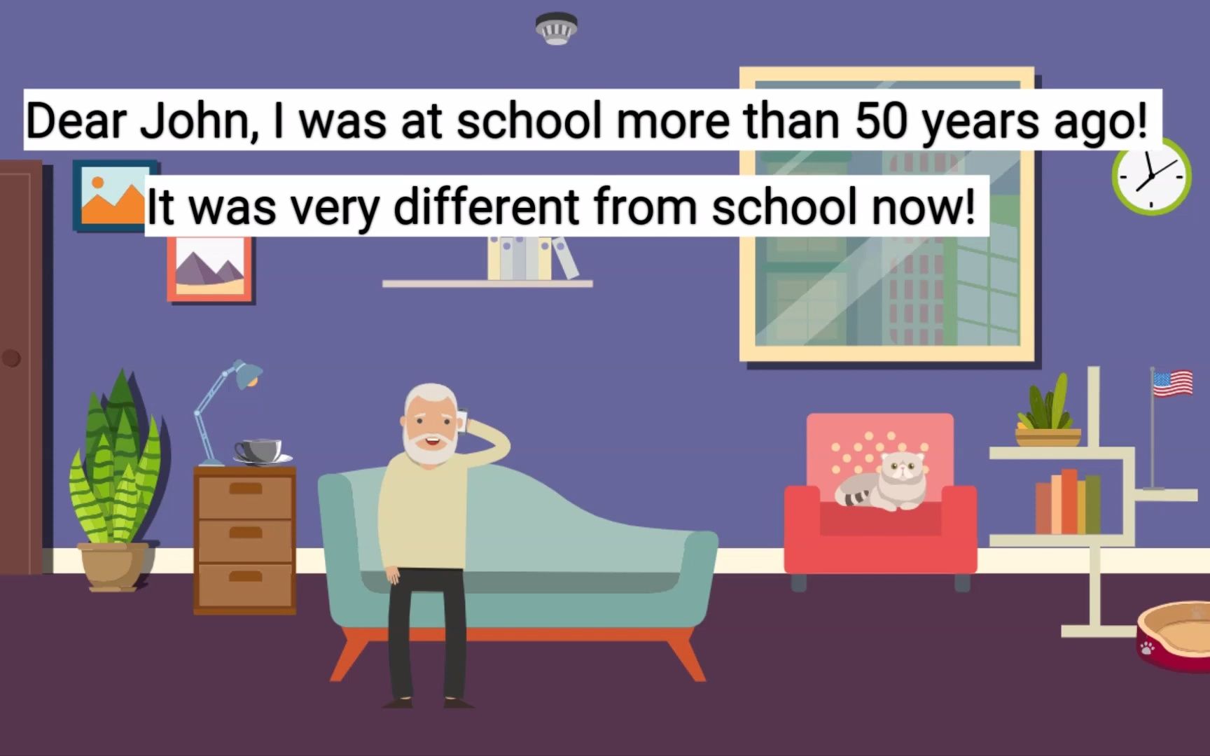 【过去时 there was/there were】John and his Grandpa during the ...