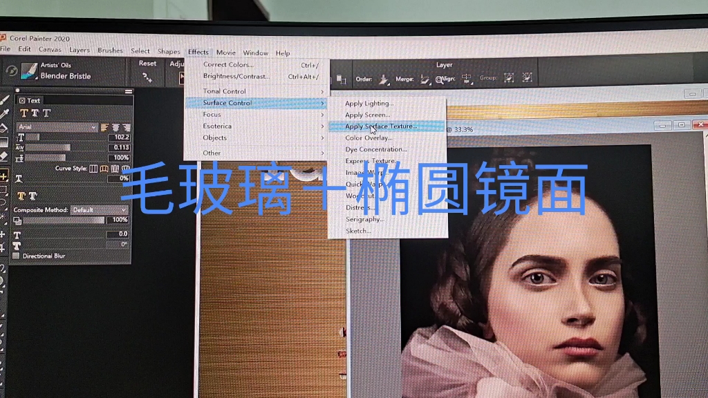 corel painter2020 详细操作 毛玻璃效果