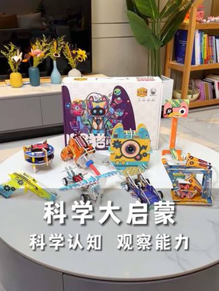 暑假给孩子安排这个科学小手工吧,每个小手工都需要自己动手搭建,...