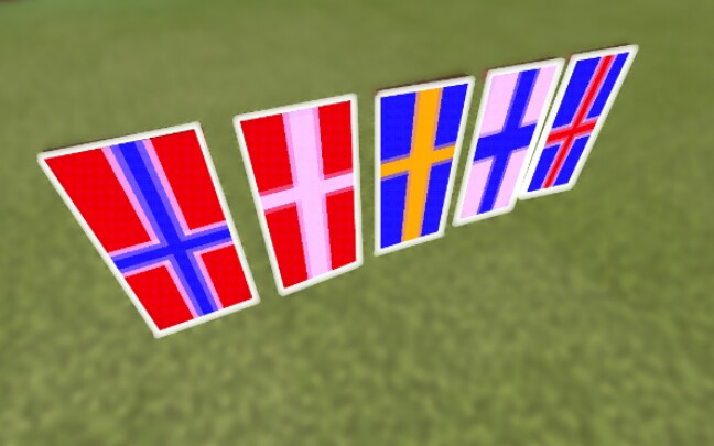 【我的世界】北欧五国国旗旗帜教学