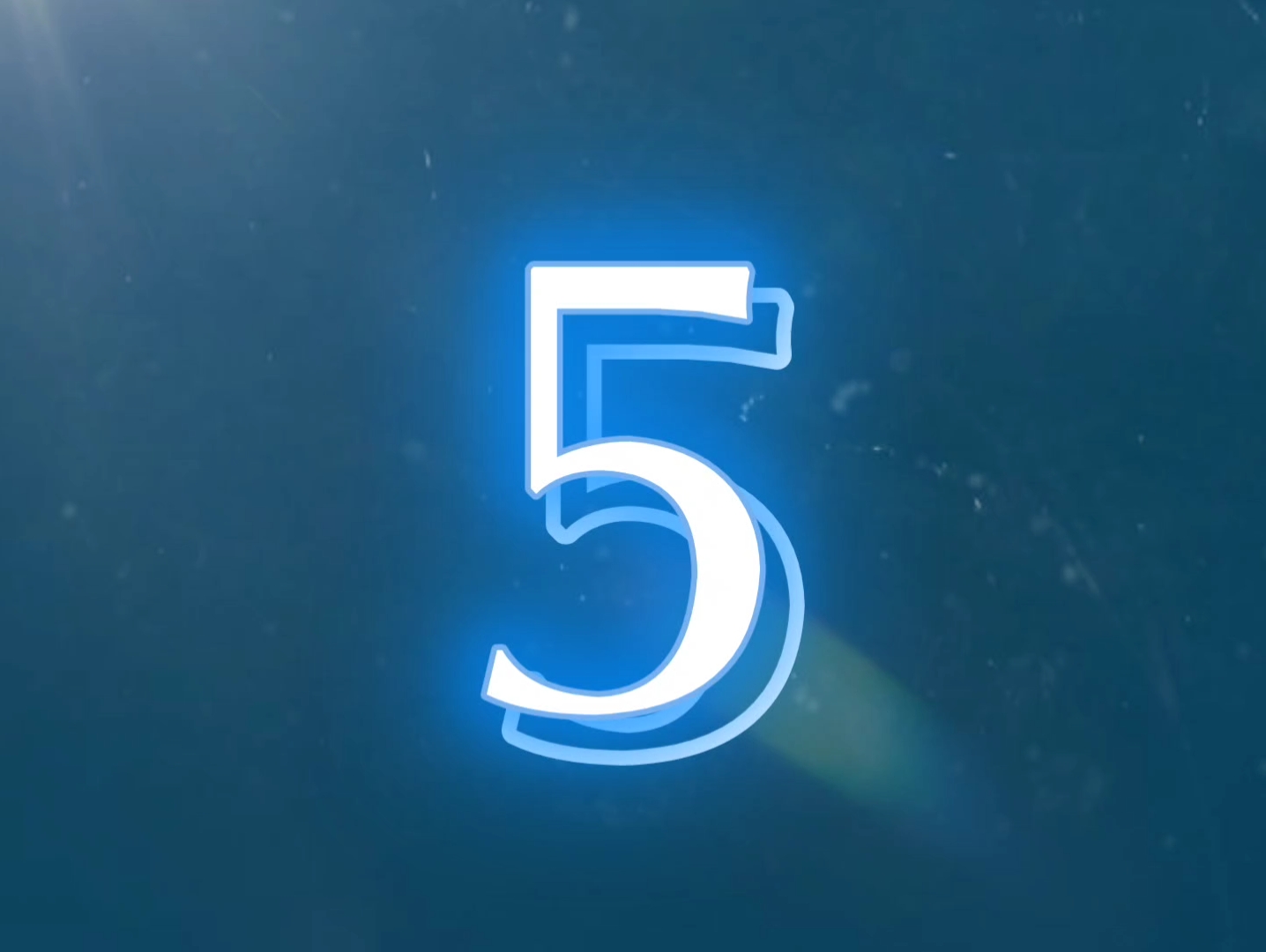 5秒倒计时(数字发光)