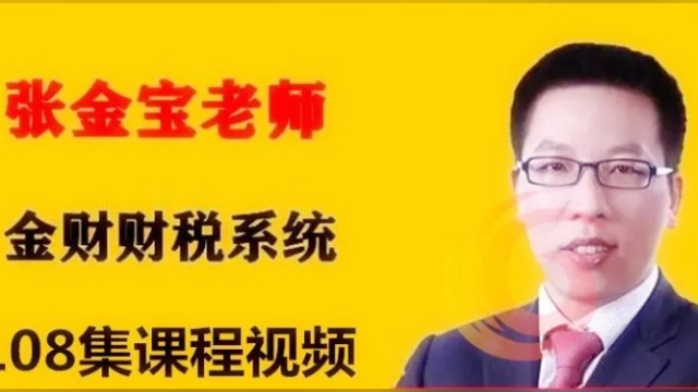 张金宝视频课程金财控股工具包108集课程视频张金宝财税网盘发货