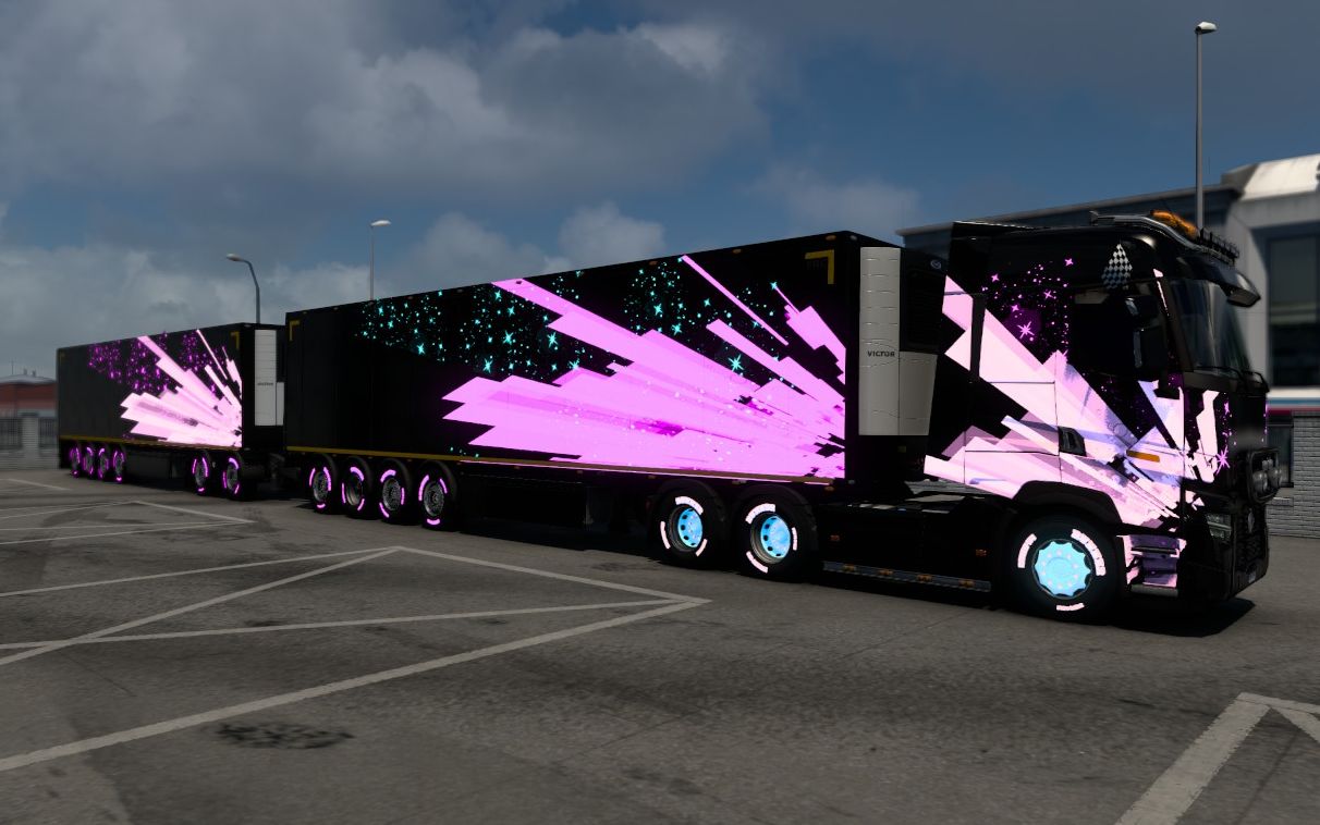 【欧洲卡车模拟2】 车厢,车轮,螺母,车轮毂 发光教学视频