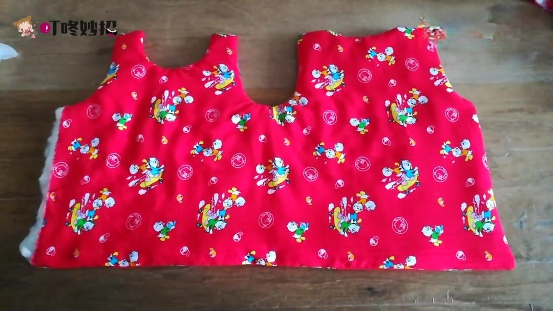 宝宝棉花坎肩的裁剪制作全过程,0基础也能学会,柔软舒服合适