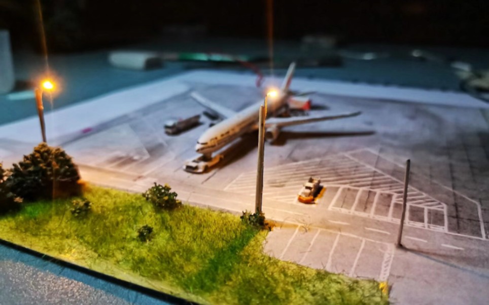 纯手工呼和浩特机场1/700飞机模型