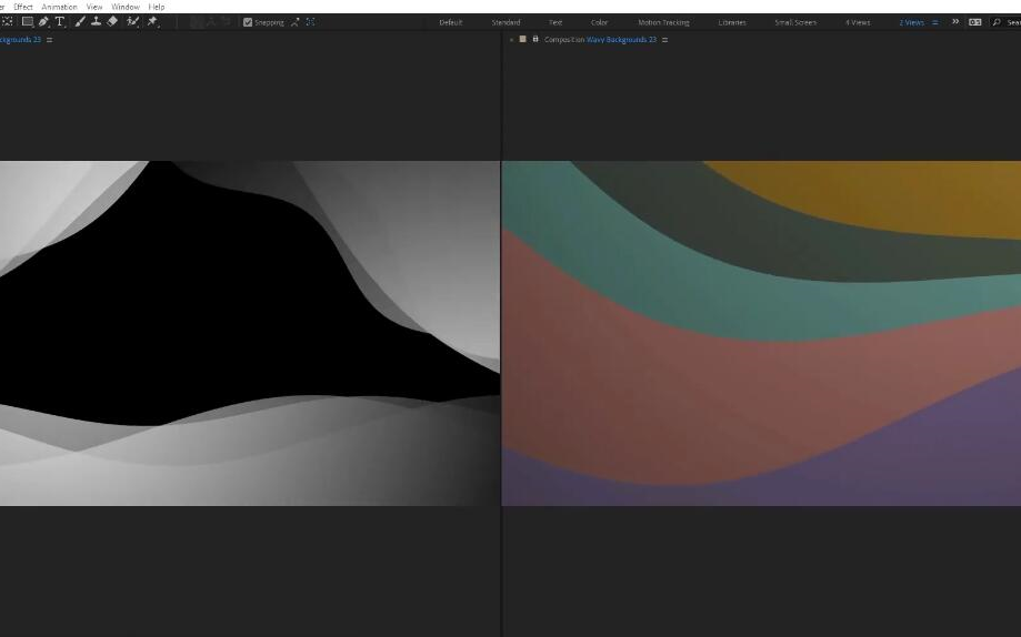 抽象的波浪形背景动画在AE中的应用