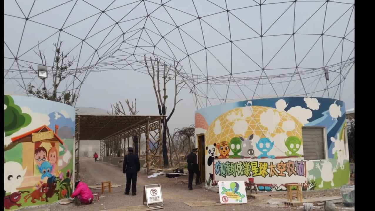 浙江台州花漾星球球型鸟巢温室设计施工案例