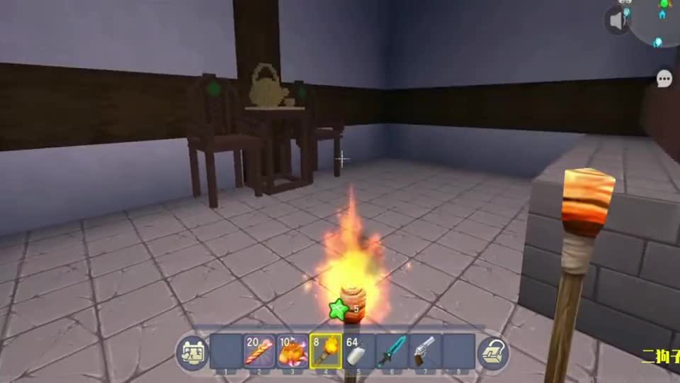 迷你世界:二狗子和狗蛋来到古墓探险,结果二狗子尴尬了