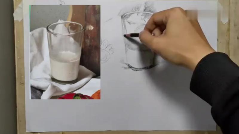 从零开始学素描——玻璃