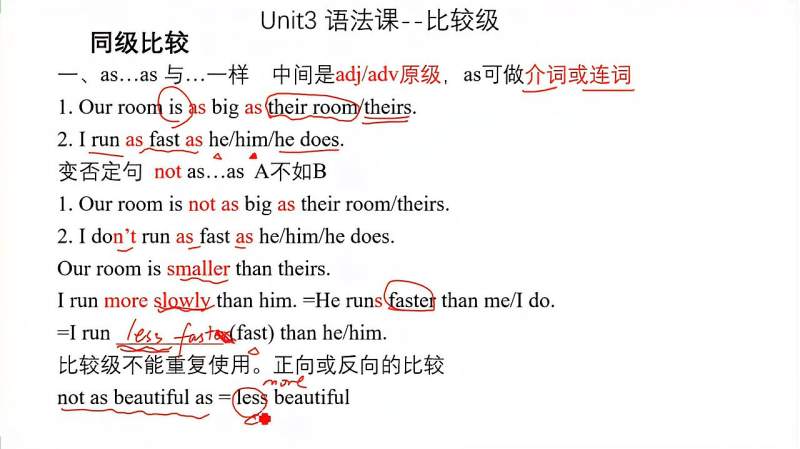 形容词比较级用法