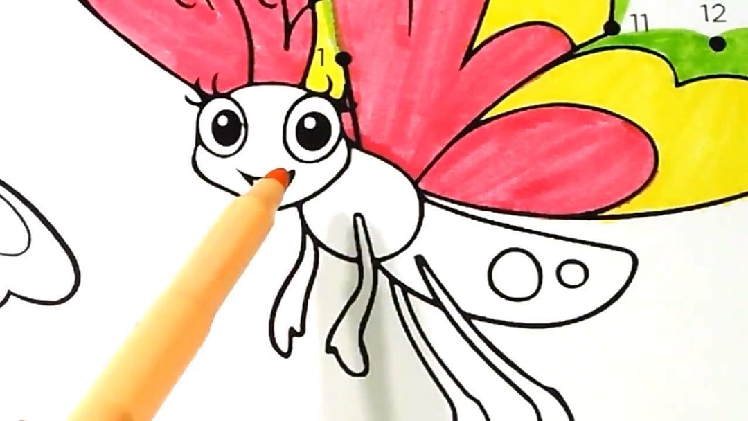 儿童艺术绘画 蝴蝶的简笔画