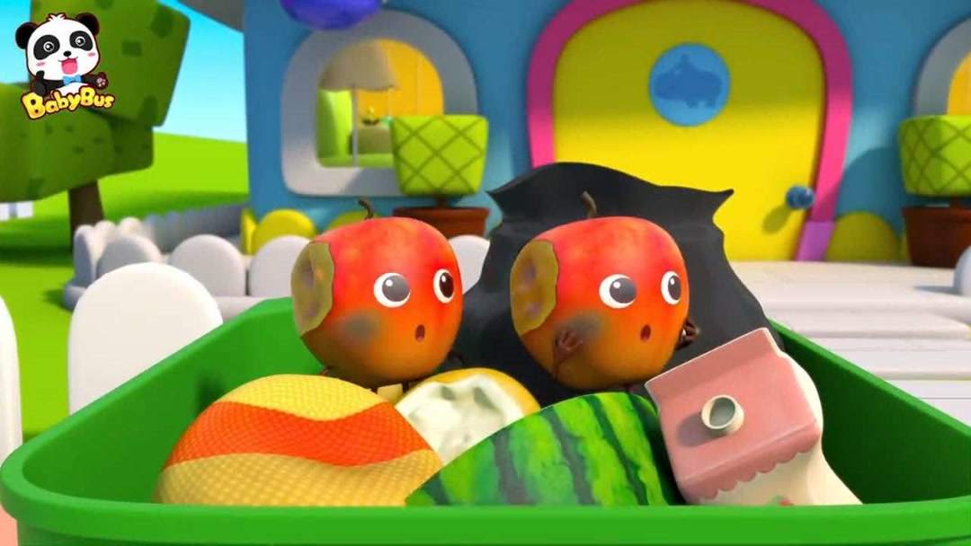 儿童创意动画:清理垃圾谁在行当然是垃圾车宝宝巴士早教动画