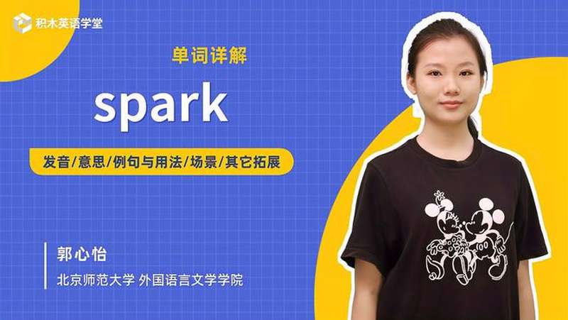 spark-单词讲解(发音 意思 例句与用法 场景)
