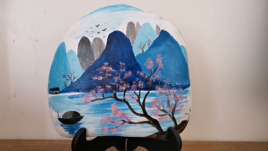 适合零基础学习的山水风景画 详细的绘画教程 简单易学