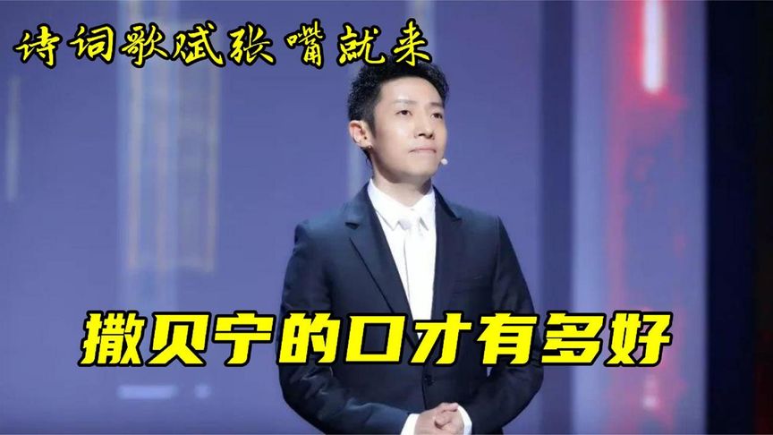 撒贝宁的口才有多溜:引用古诗词谈笑风生,董卿都不得不佩服