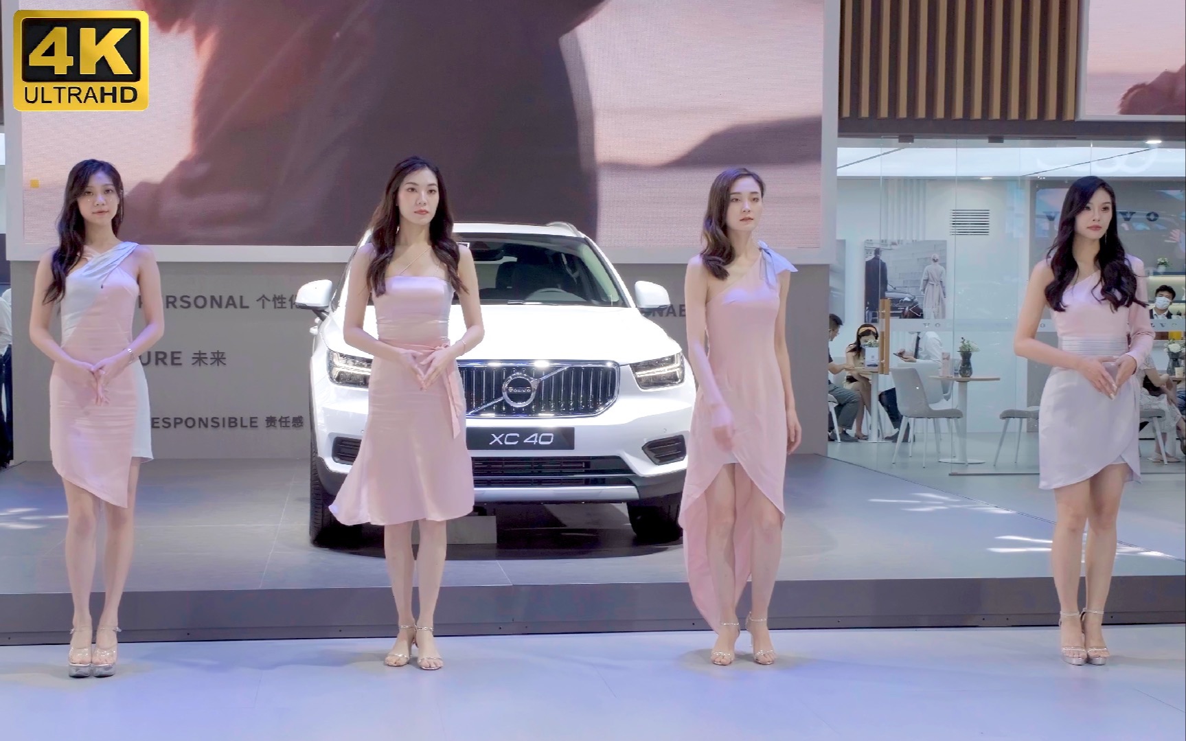 2022年6月,沃尔沃展台车模走秀 南宁车展4K