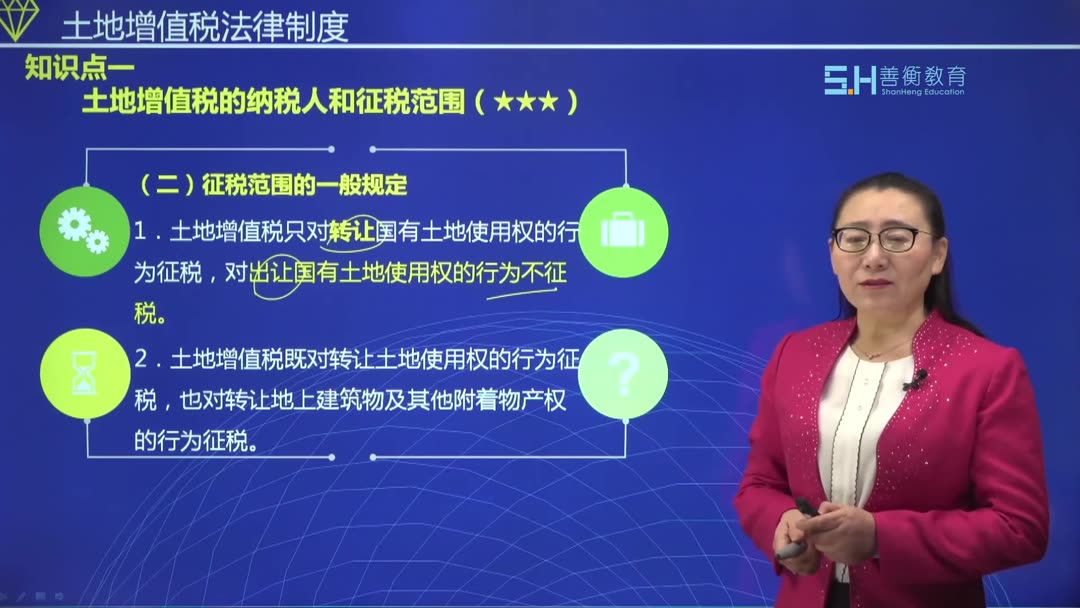 109初级经济法-第六章 第三节 土地增值税的纳税人和征税范围