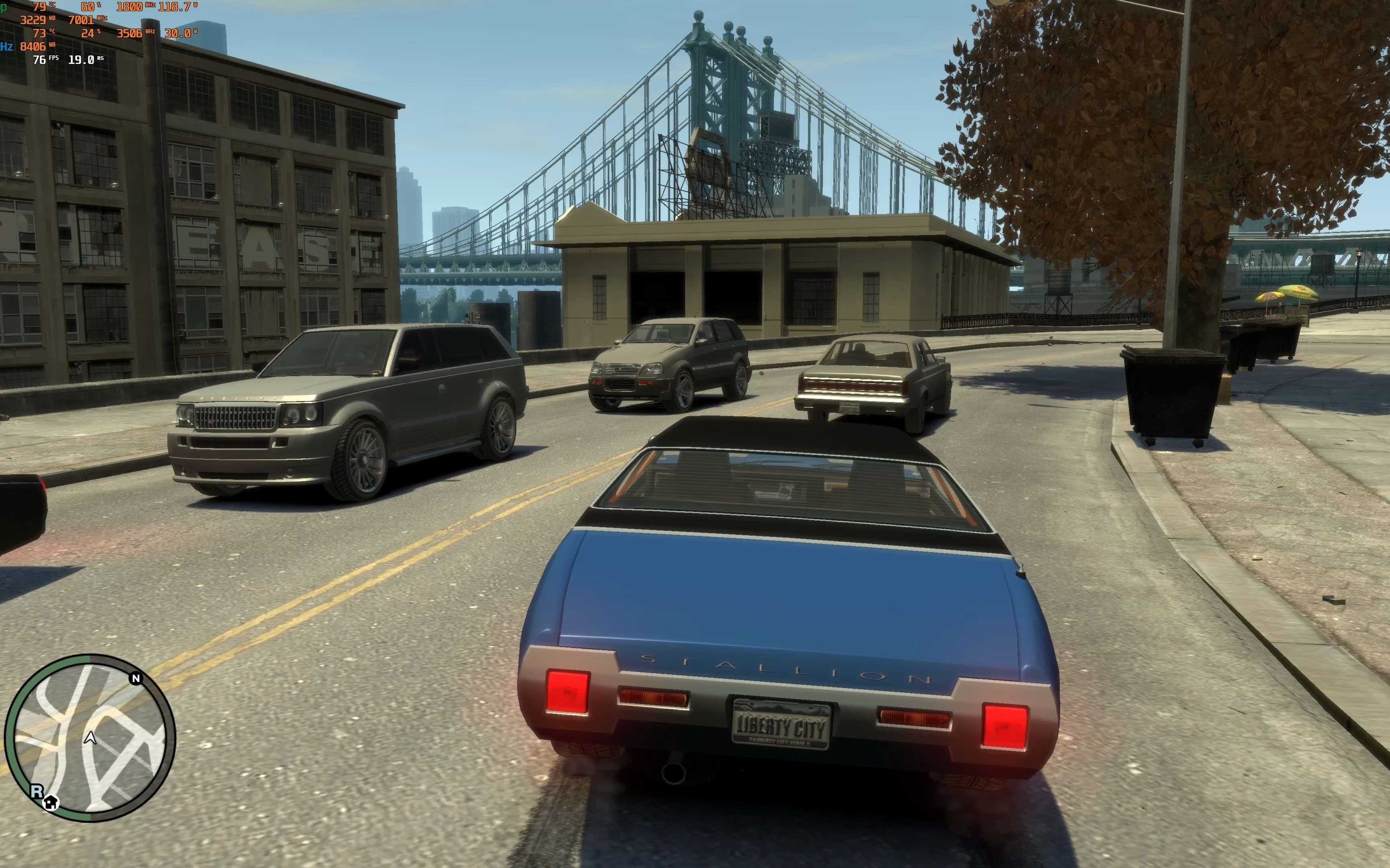 ...码率60帧】RTX3070(125w笔记本)在4k分辨率下GTA4的最高画质表现