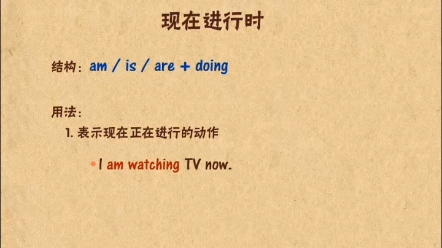 趣味学习英语八大时态之现在进行时态