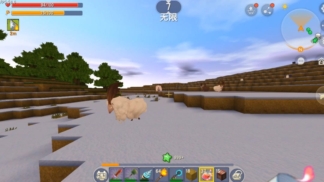 迷你世界生存:热带雨林特别大,无颜要跟小伙伴联手才能找到材料