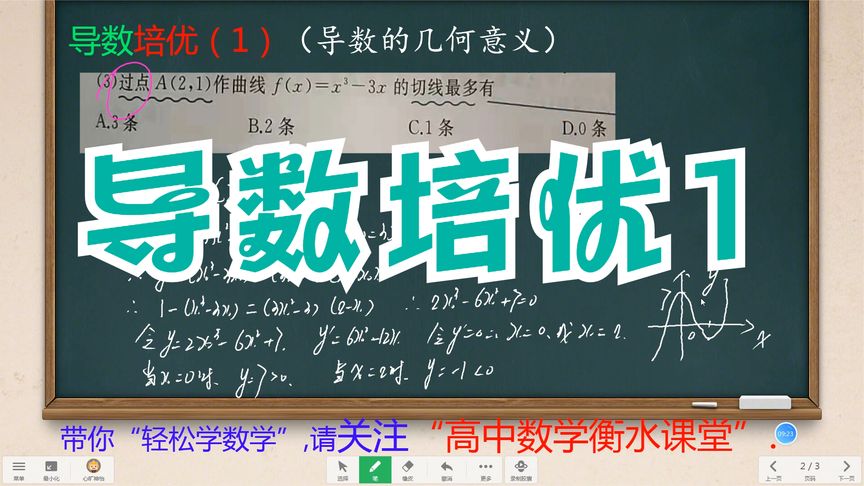导数培优训练(1) 导数的几何意义应用