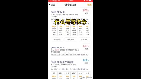 使用等位分挑选志愿更为准确