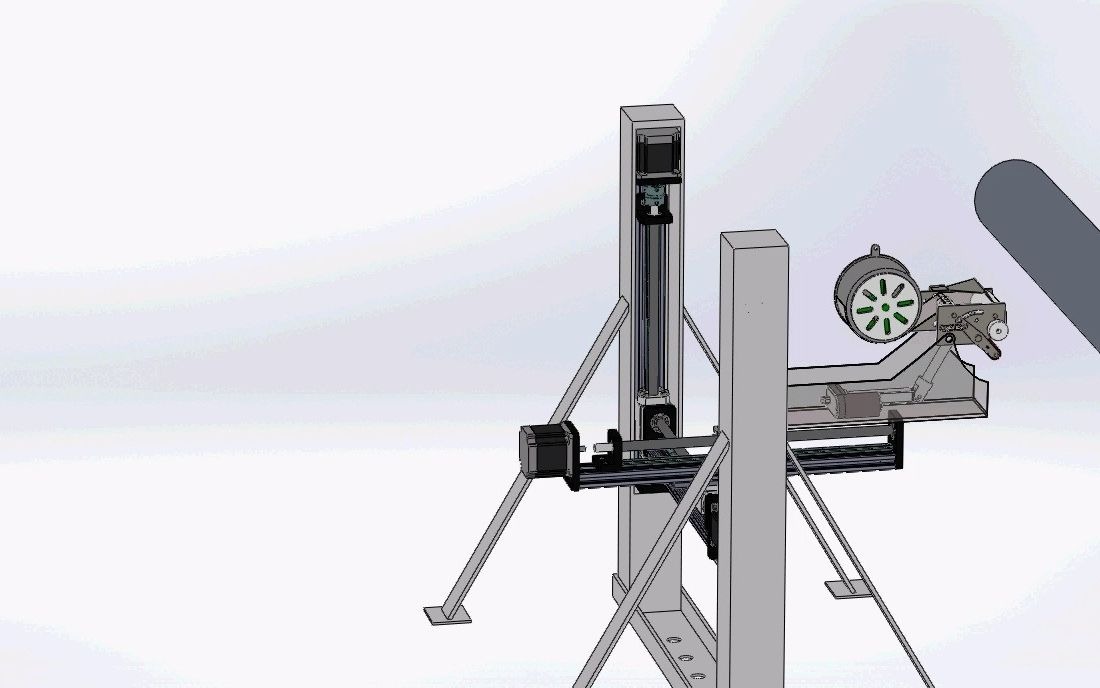 钢管贴胶带机构运动仿真动画
