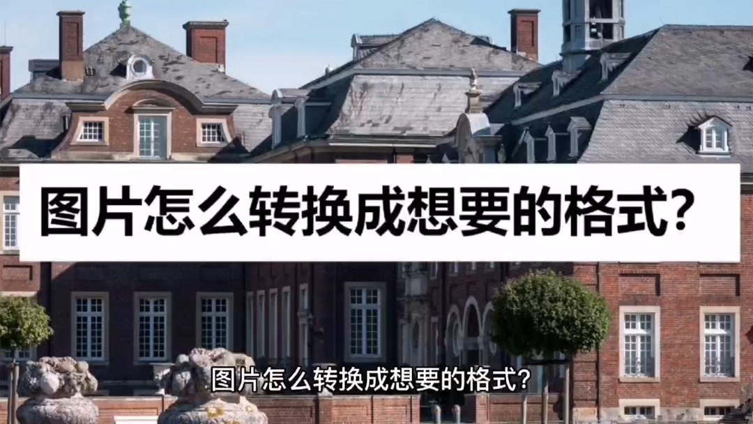 图片怎么转换成想要的格式?