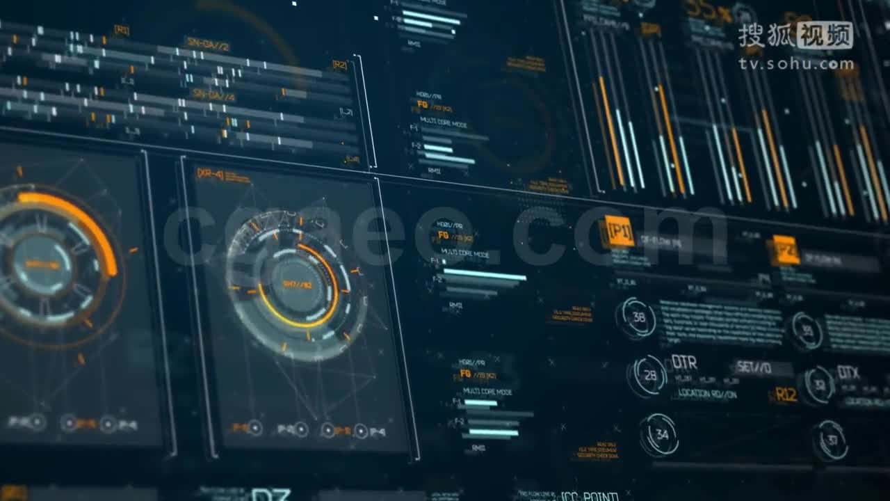 科幻技术全息数据投影信息可视化设计AE模板 Ultimate HUD Pack