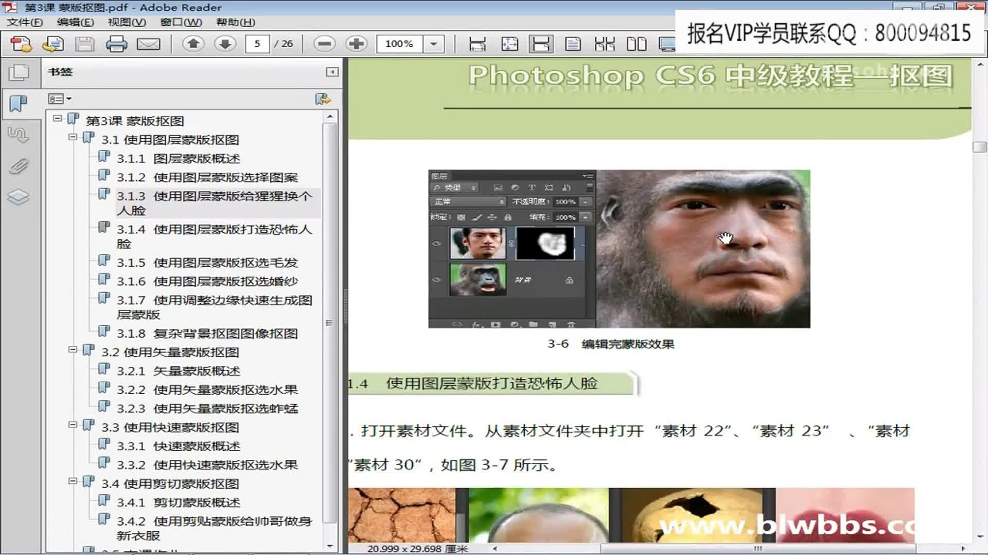PS抠图教程14使用图层蒙版给猩猩换个人脸ps抠图教程ps怎么抠图ps...