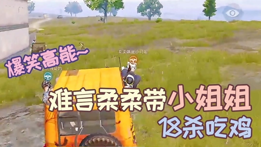 和平精英难言x:爆笑高能!带柔柔和小姐姐吃鸡!【整局】