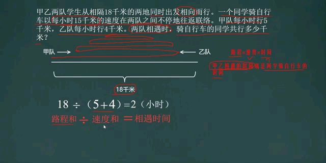 四年级数学,行程问题