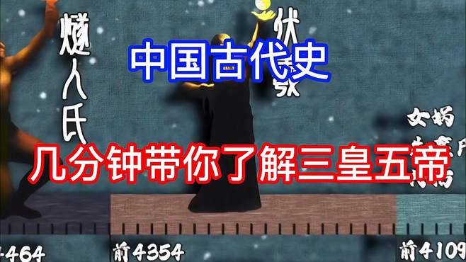 三皇五帝的由来,几分钟带你看懂,中国古代史